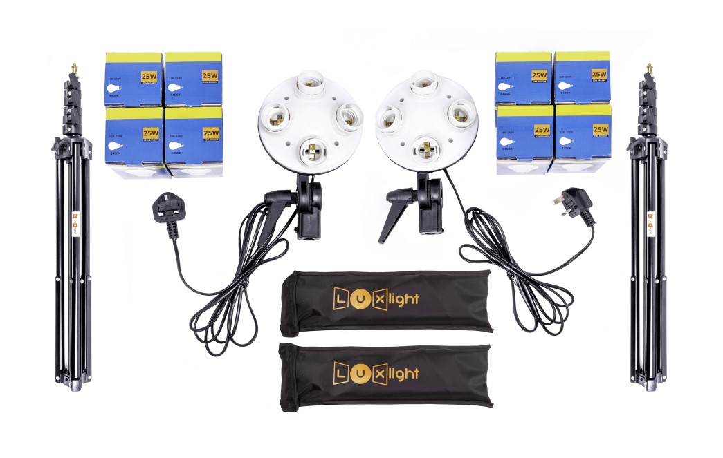 2 x LED Softbox Lighting Kit | Luxlight® | 8x25w | Photo Video Studio ...