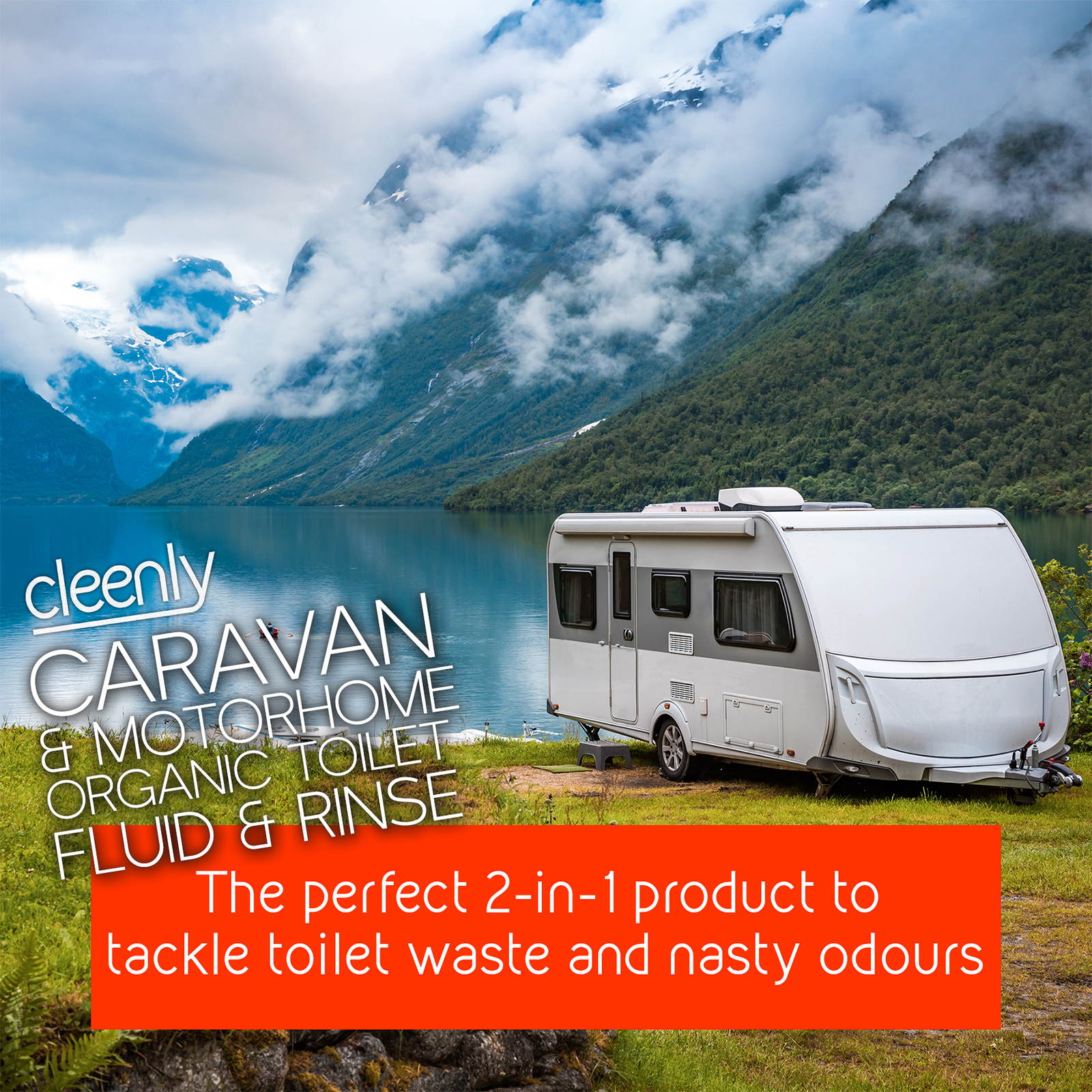 Cleenly Caravan Toilet Chemicals Fluid Rinse Cleaner Organic Green Eco ...