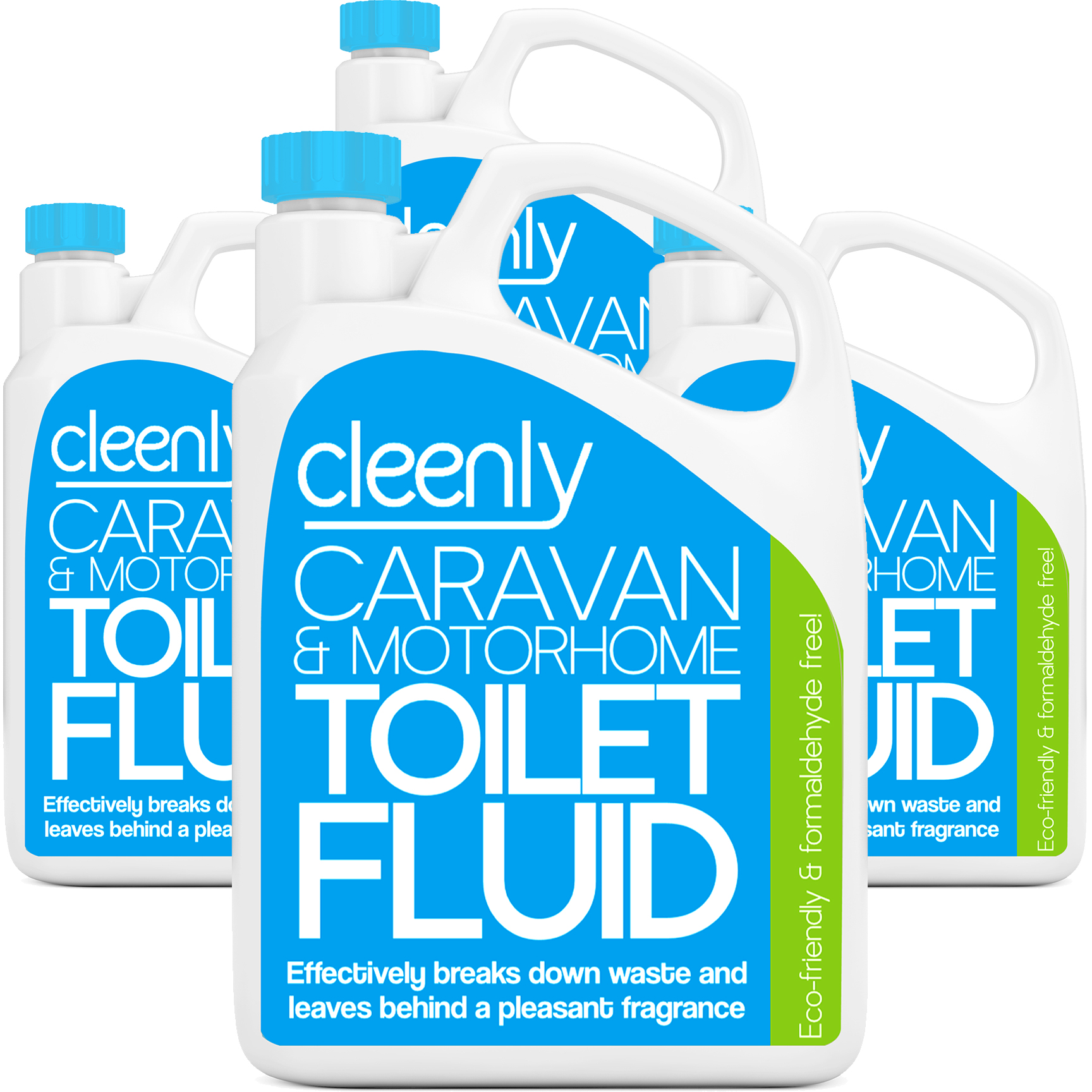 Cleenly Caravan Toilet Chemicals Fluid Cleaner Blue Motorhome Boat 4 x ...