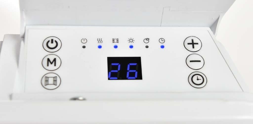 Electric Panel Heater Radiator Wall Mounted 2KW Convector With Timer ...