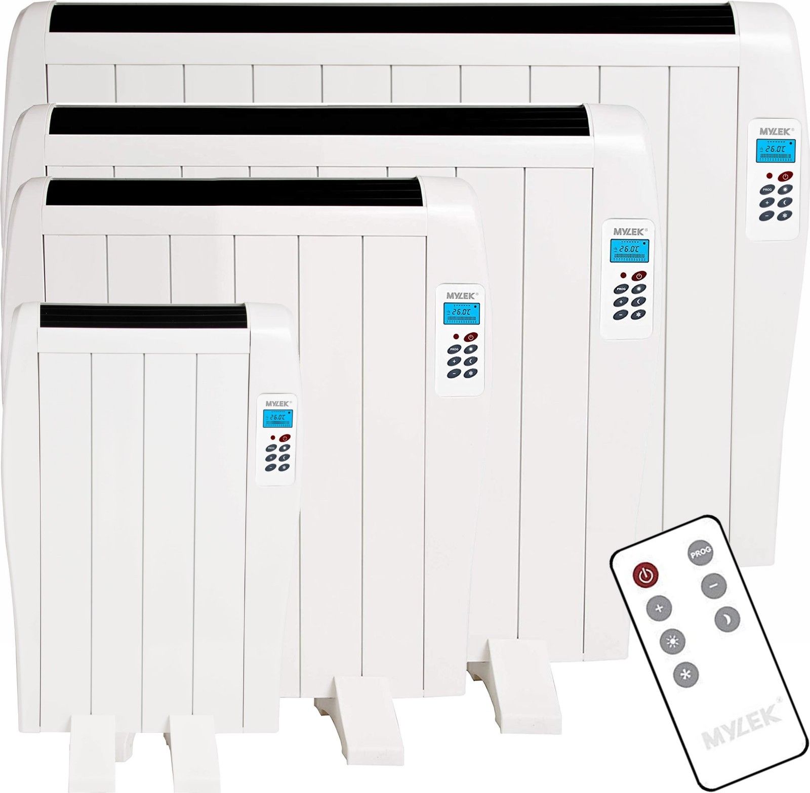 Panel Heater Radiator Electric With Timer Wall Mounted Aluminium Slim ...