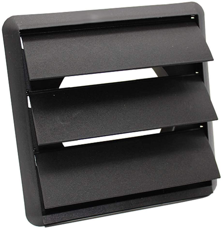 Black Extractor Fan Ducting Wall Gravity Flap Grille Ventilation 4 ...