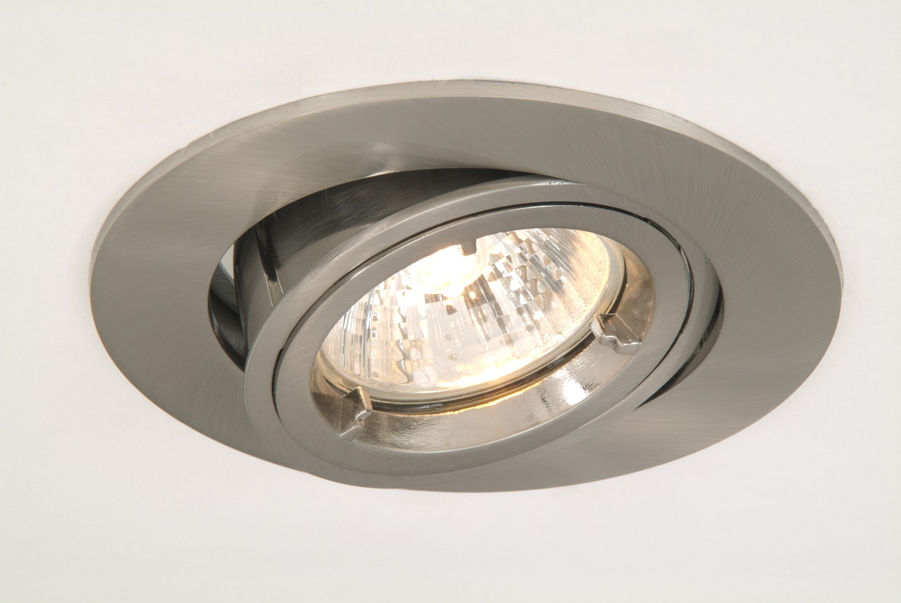 GU10 240V Mains Recessed Adjustable Tilt Rotate Downlights Chrome White ...
