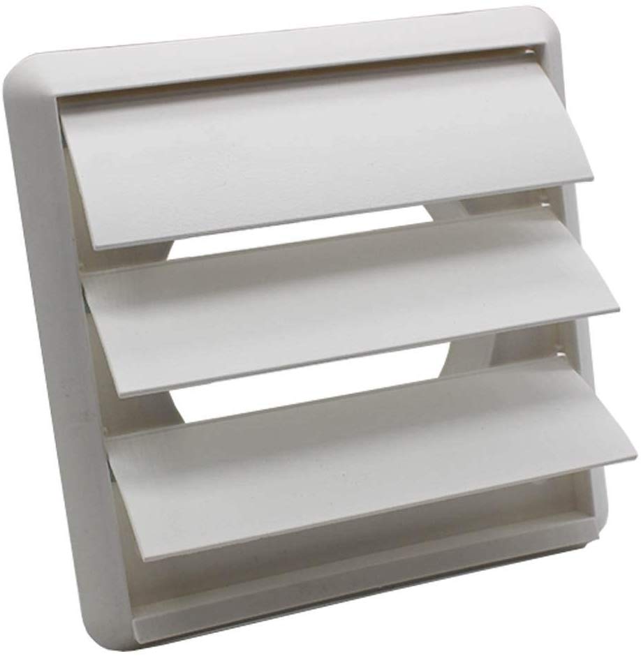 White Gravity Grille Extractor Fan Ducting Wall Flap Ventilation 4 ...