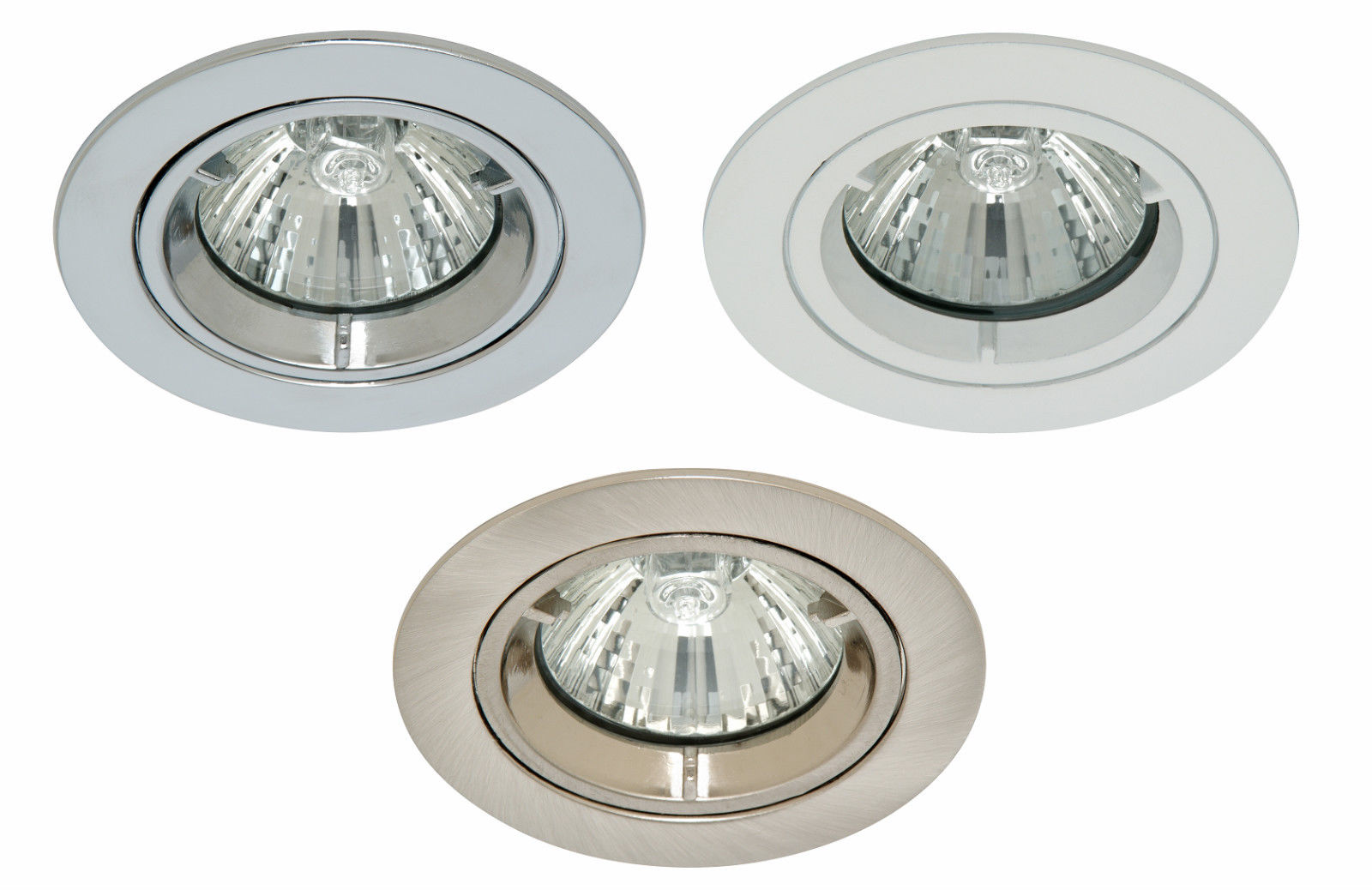 FIXED DIE CAST TWIST LOCK GU10 MAINS 240V DOWNLIGHT RECESSED SPOTLIGHT ...