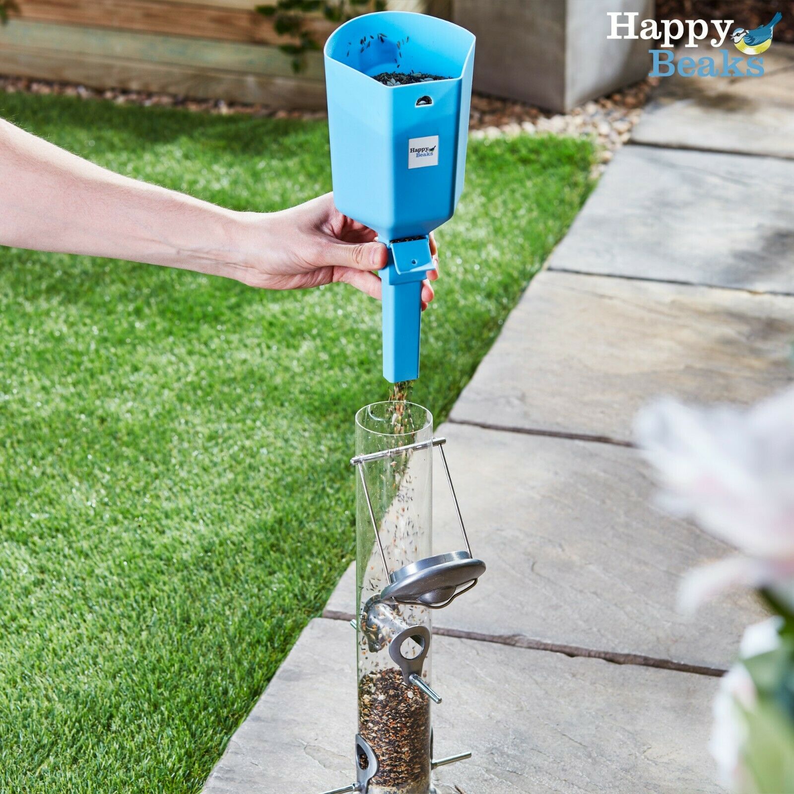 Happy Beaks Wild Garden Bird Automatic Feeding Scoop No Mess Food Seed ...