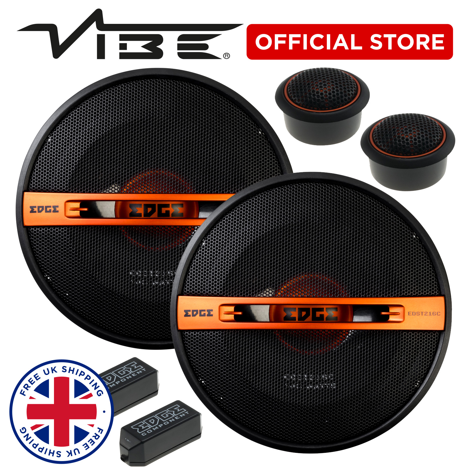 EDGE Speaker 180w Max 6.5" Car Audio 60W RMS 2-Way Component | eBay