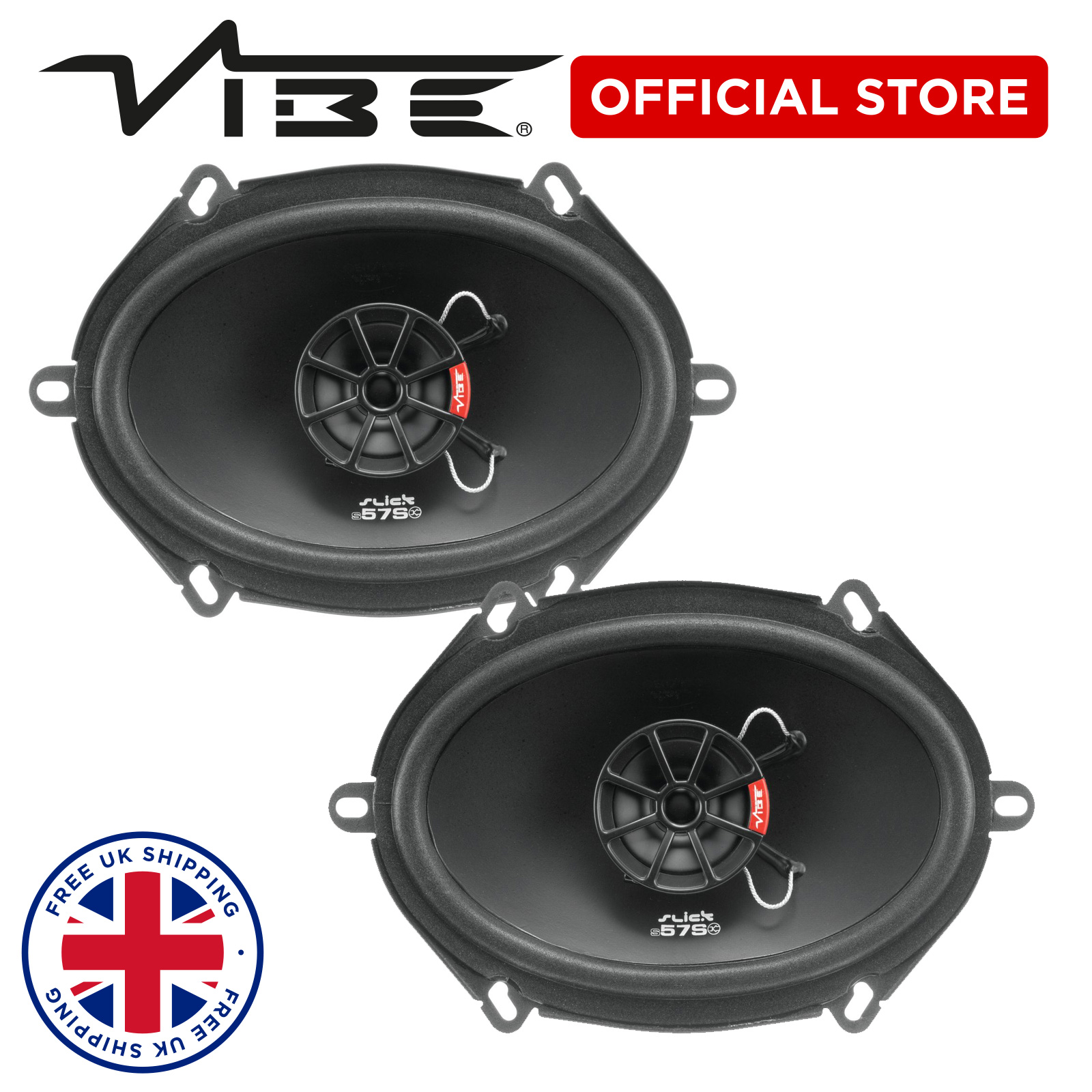 VIBE Speakers Slick 5"x7" Coaxial 210W Max 70W RMS Car Audio Sold as a ...